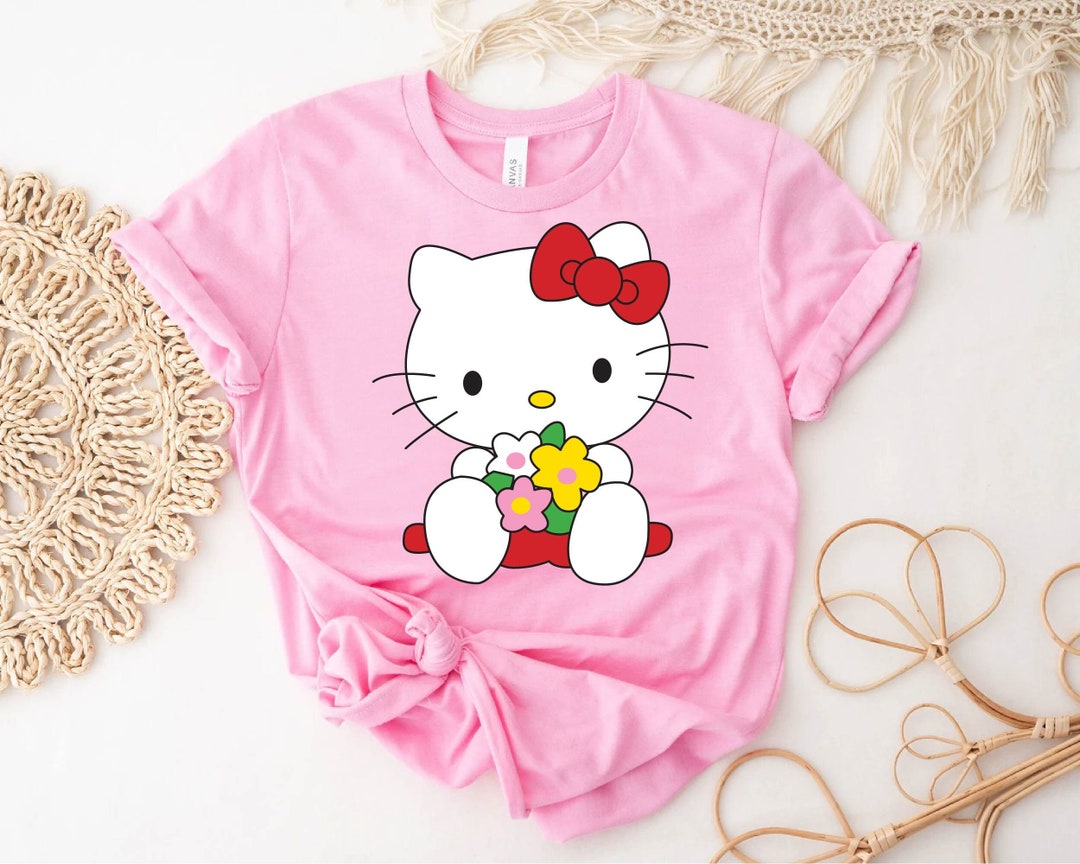 Hello Kitty Tshirt, Hello Kitty Gifts Shirt, Hello Kitty Shirt, Cute ...