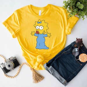 Maggie Simpson Tshirt, Simpsons Family Tshirt, Cartoon Tee, Simpsons ...
