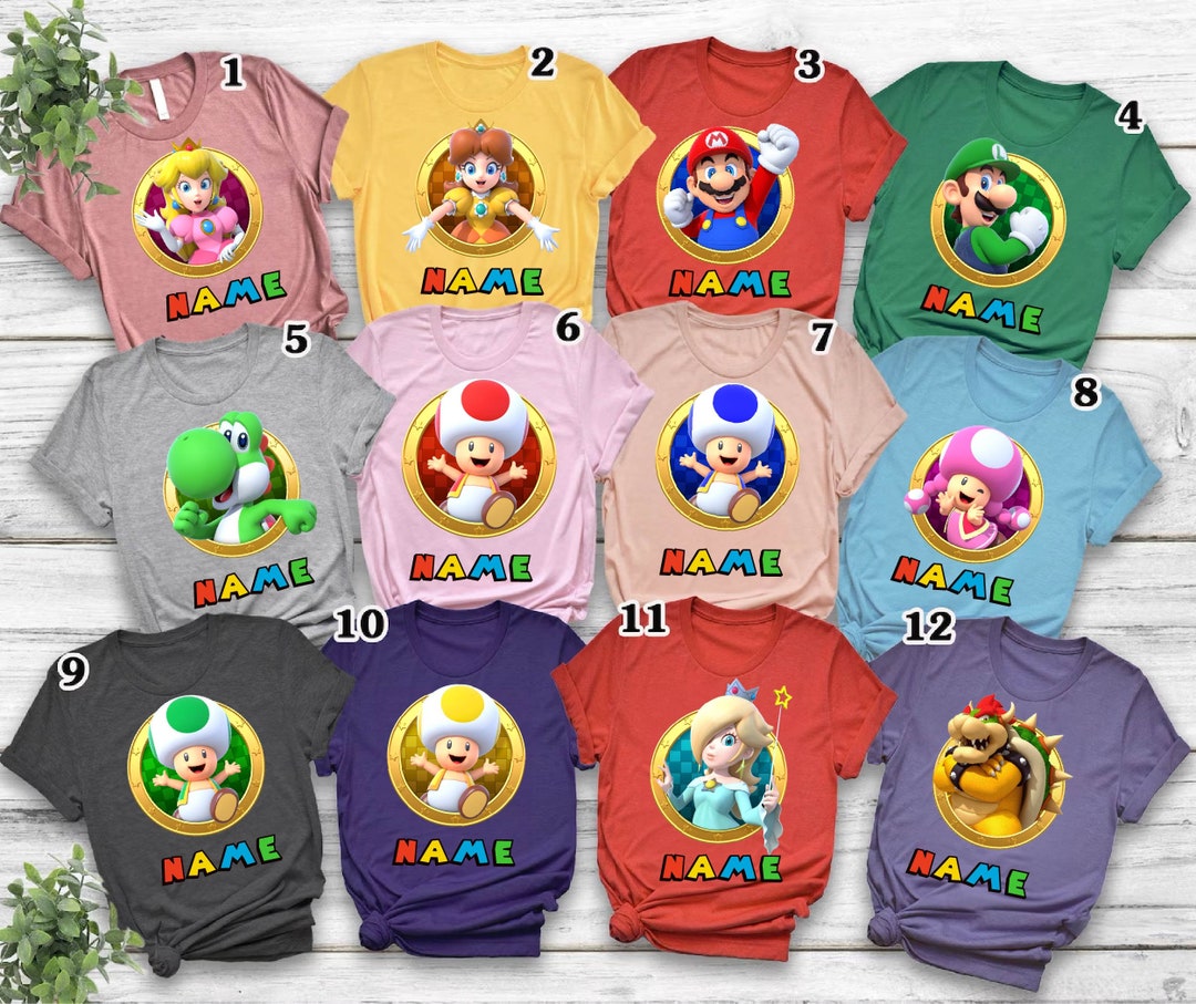 Super Mario Shirt, Super Mario Birthday Shirt, Super Mario Family Shirt ...