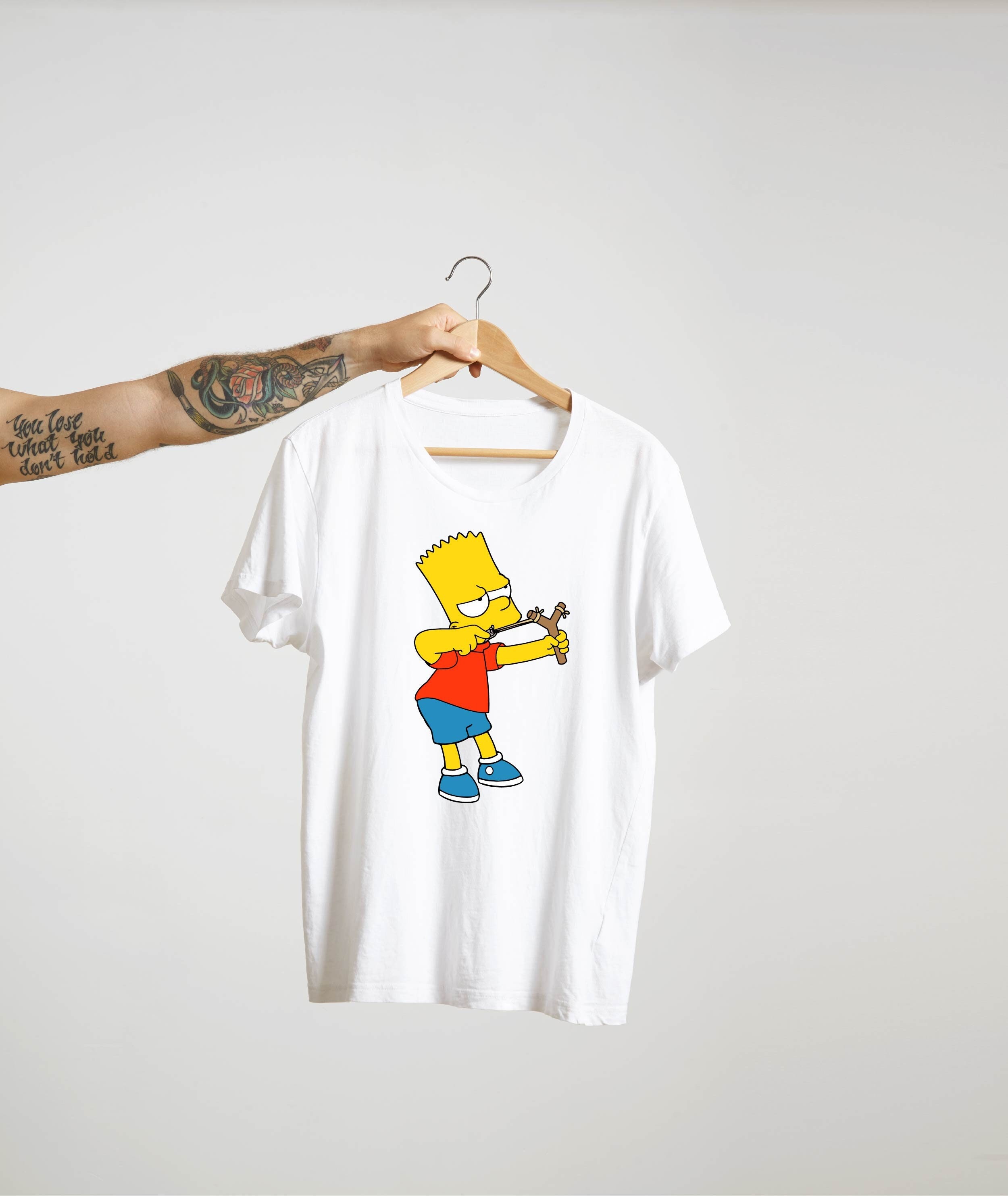 Bart Simpson Slingshot Tshirt, Simpsons Family Tshirt, Cartoon Tee, Simpsons Tshirt, Simpsons ...
