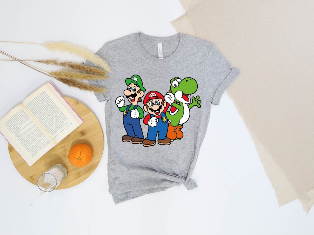 Super Mario Luigi Yoshi Friend Tshirt, Super Mario Gift Shirt, Super ...