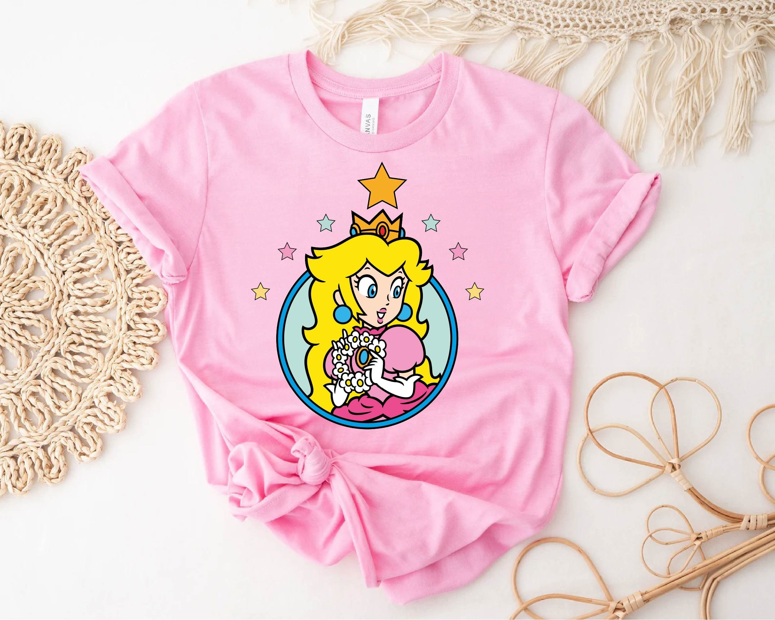 Princess Peach Star Shirt,princess Peach Shirt,princess Peach Crown ...