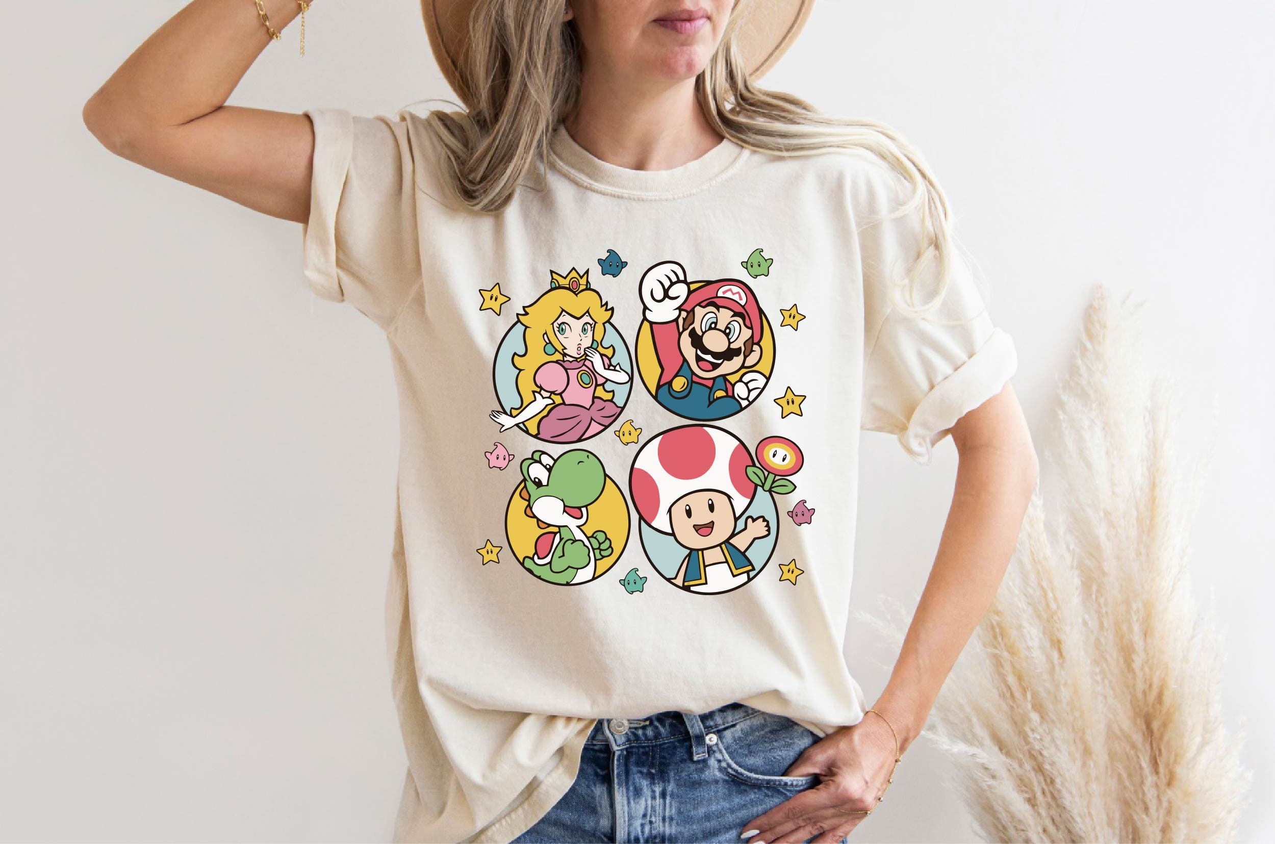 Super Mario Princess Peach Toad Yoshi Shirt Super Mario - Etsy