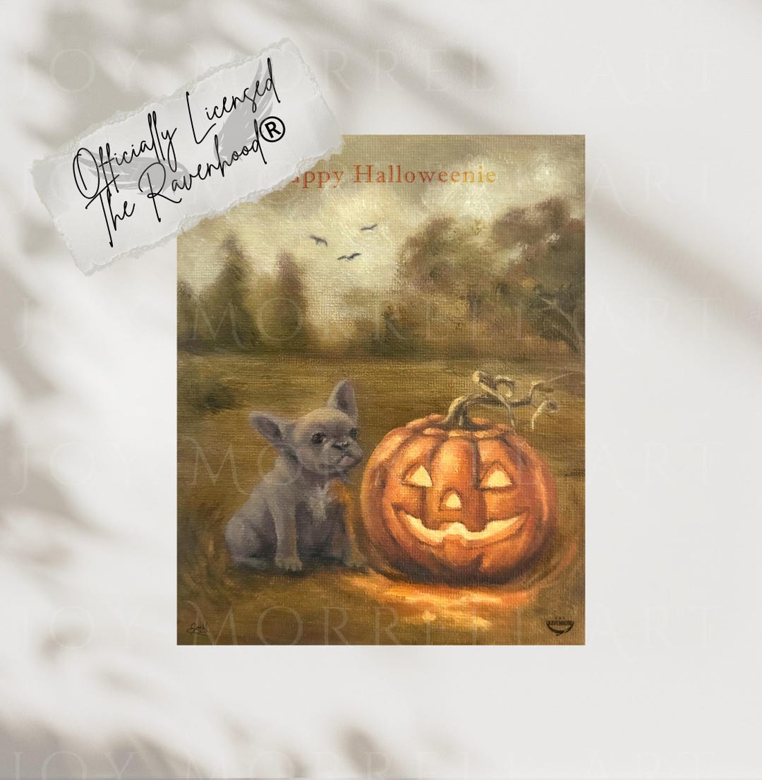 Officially Licensed the Ravenhood® | Happy Halloweenie | Beau | Giclée ...