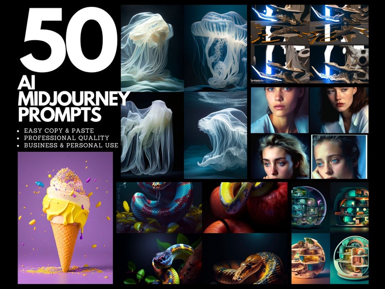 50 AI Prompts for Artists Generate Eye-catching With AI - Etsy