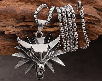 The Witcher Pendant Sterling Silver 925 Wild Hunt III Necklace - Etsy