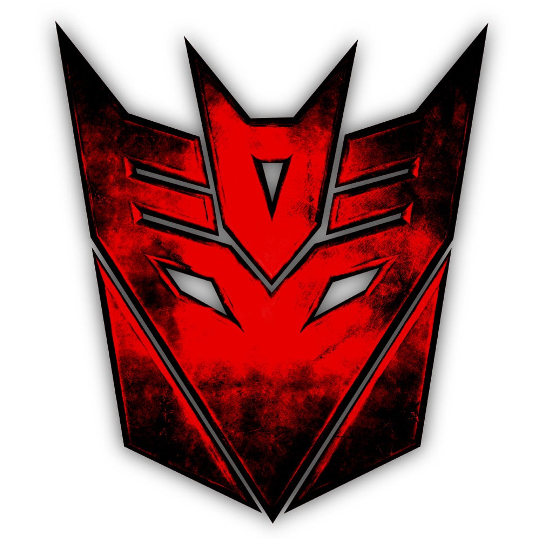 Decepticon Red Logo Shaped Vinyl Decal Sticker - Etsy