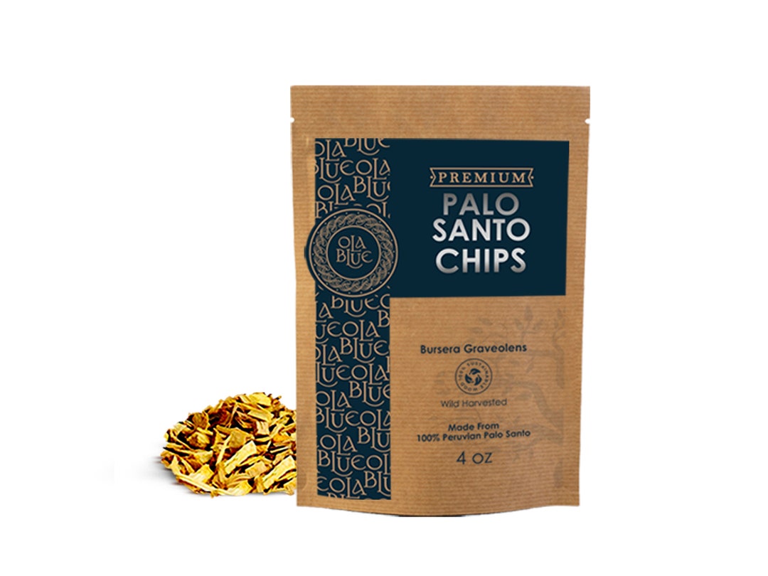 Ola Blue Palo Santo Chips - Natural and Sustainable 4oz From Peru ...