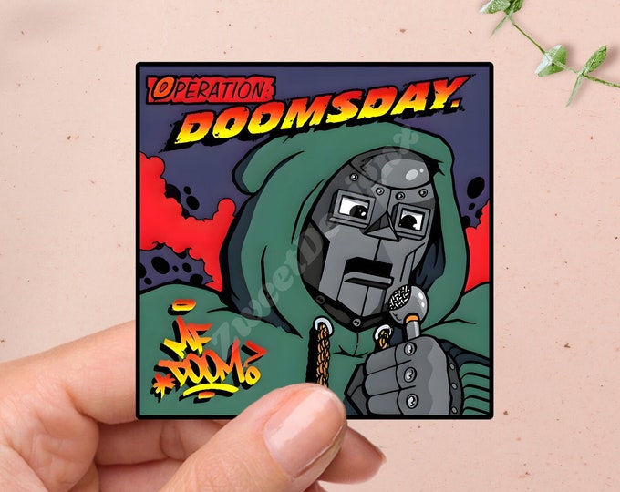 MF | DOOM | "doomsday" Sticker | Iconic Album Art | Glossy | Rap ...