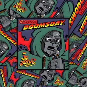 MF | DOOM | "doomsday" Sticker | Iconic Album Art | Glossy | Rap ...