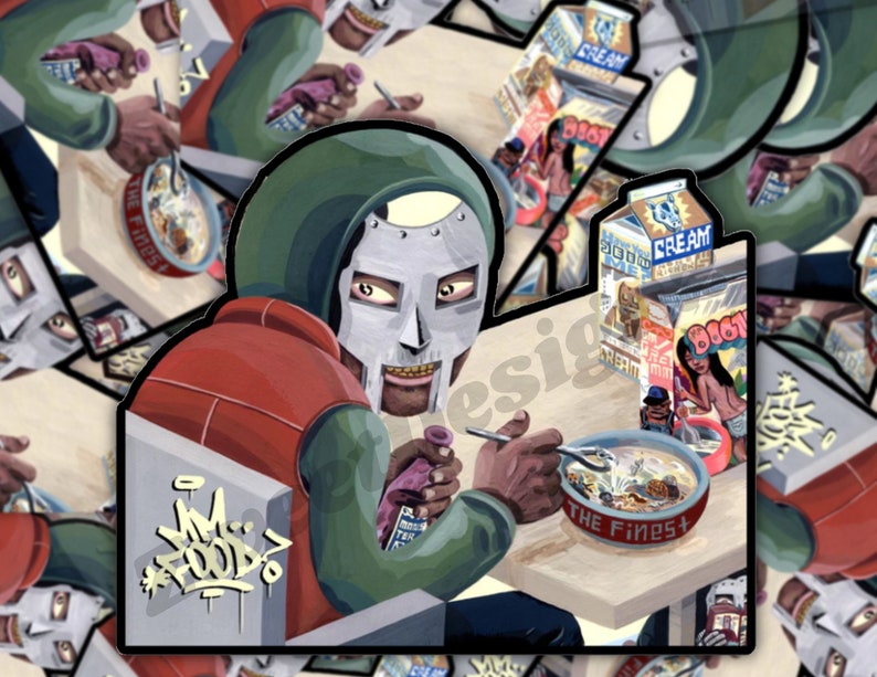 MF DOOM mm Food Sticker Iconic Album Art - Etsy