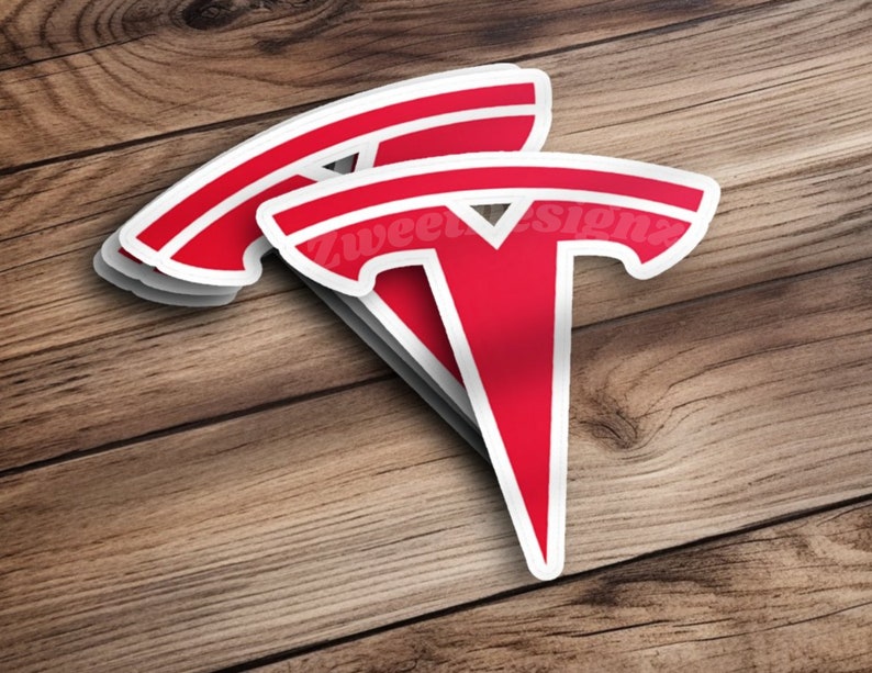 Tesla Logo Sticker Tesla Stickers Tesla Model S 3 X Y - Etsy