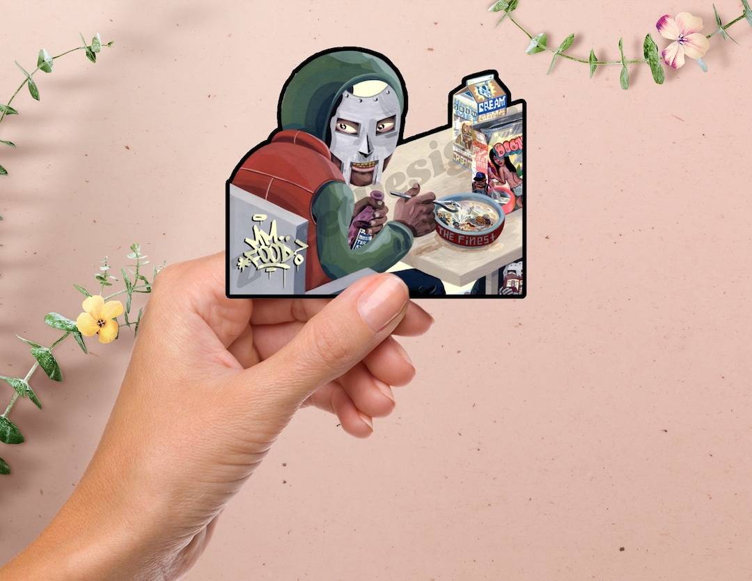 MF | DOOM | "mm Food" Sticker | Iconic Album Art | Glossy | Rap ...