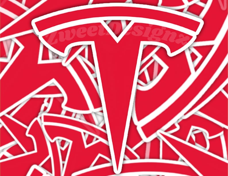 Tesla Logo Sticker Tesla Stickers Tesla Model S 3 X Y - Etsy