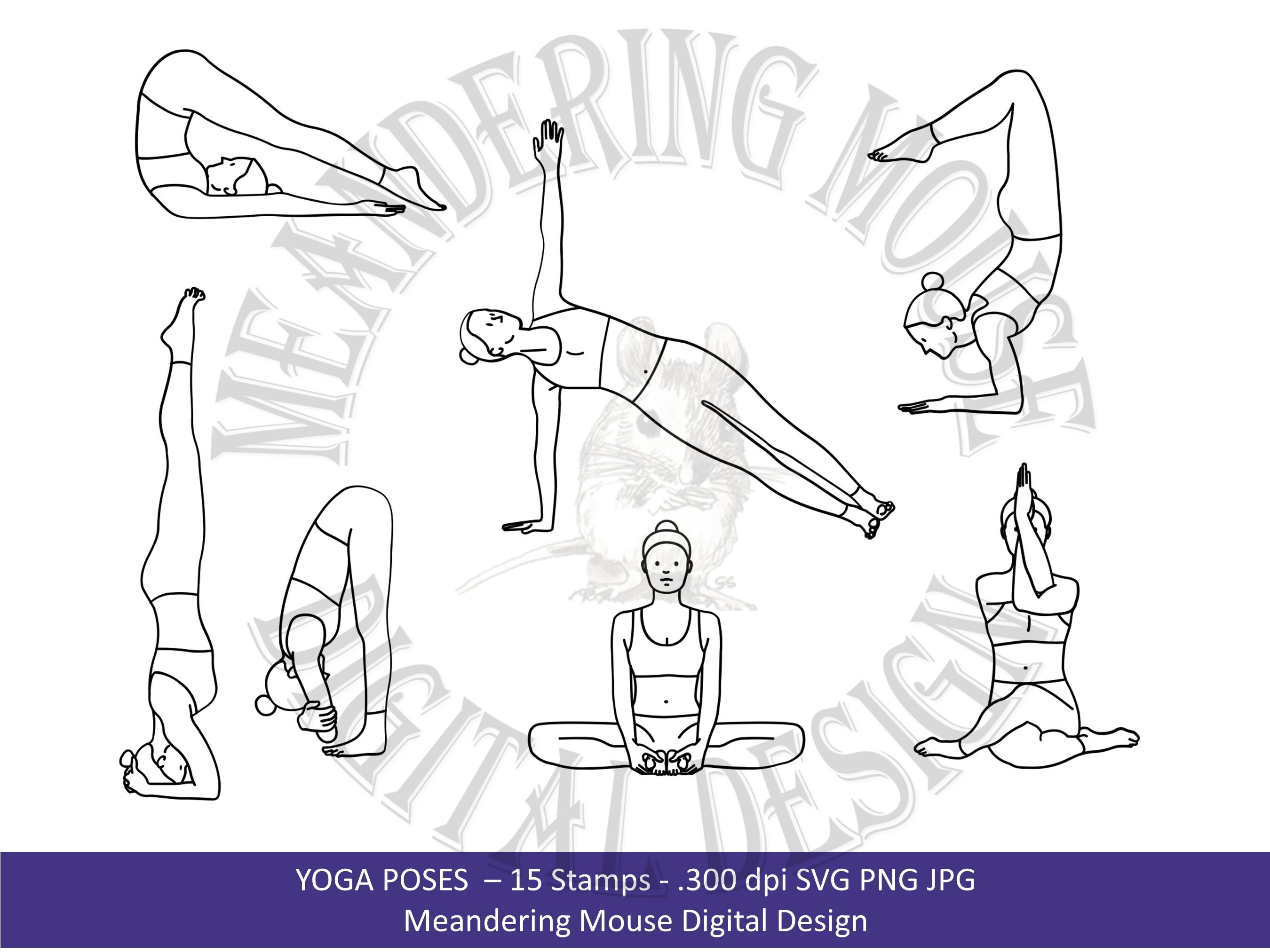 YOGA POSES - Yoga Outlines, Exercise, Asana, Multiple Yoga Poses ...