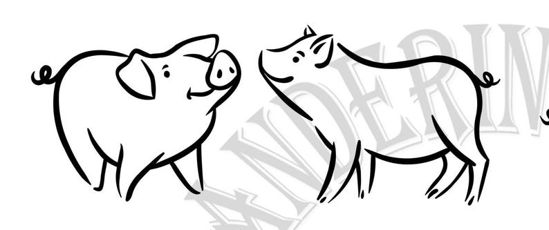 Pig Clipart Graphics - 14 Pig Digital Stamps (SVG & PNG) - Etsy
