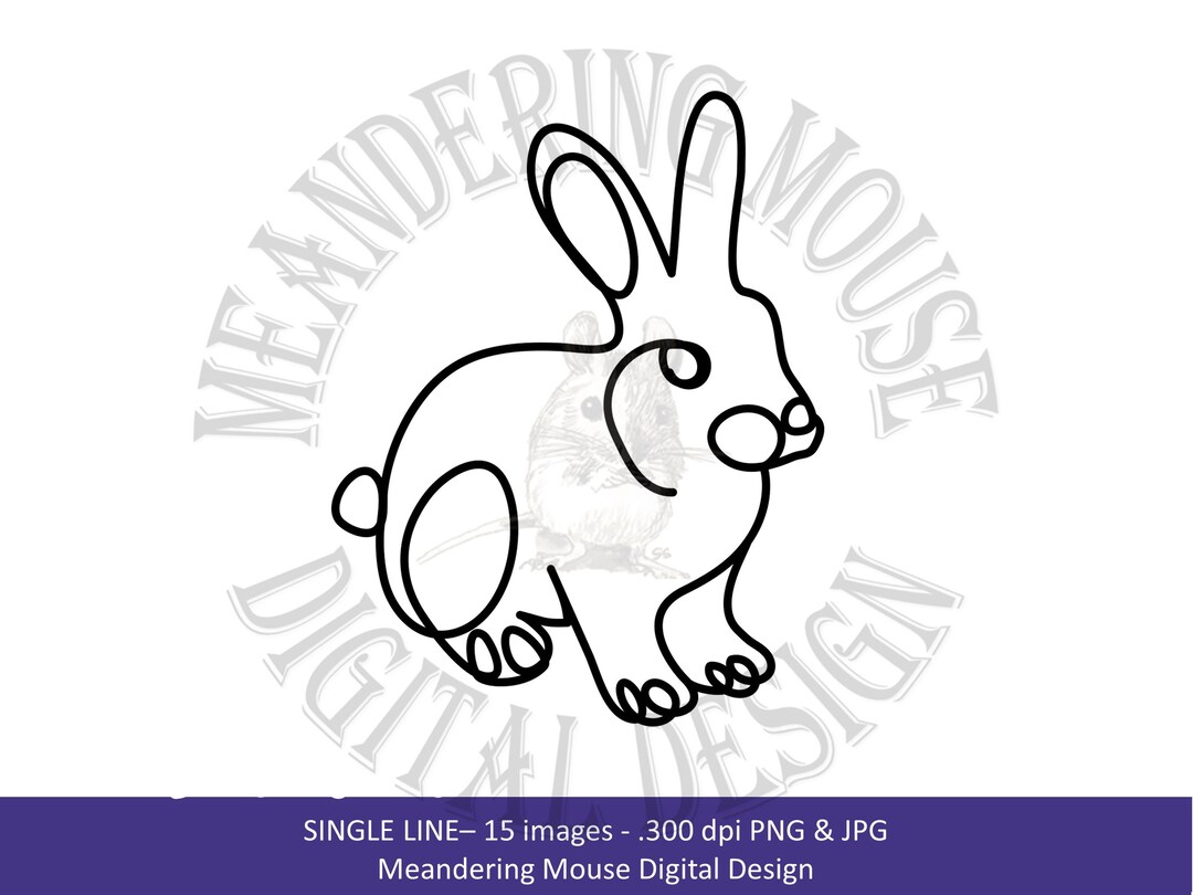 BUNNY - Single-line Art (continuous Line Art, Bunny, Rabbit, Nature ...
