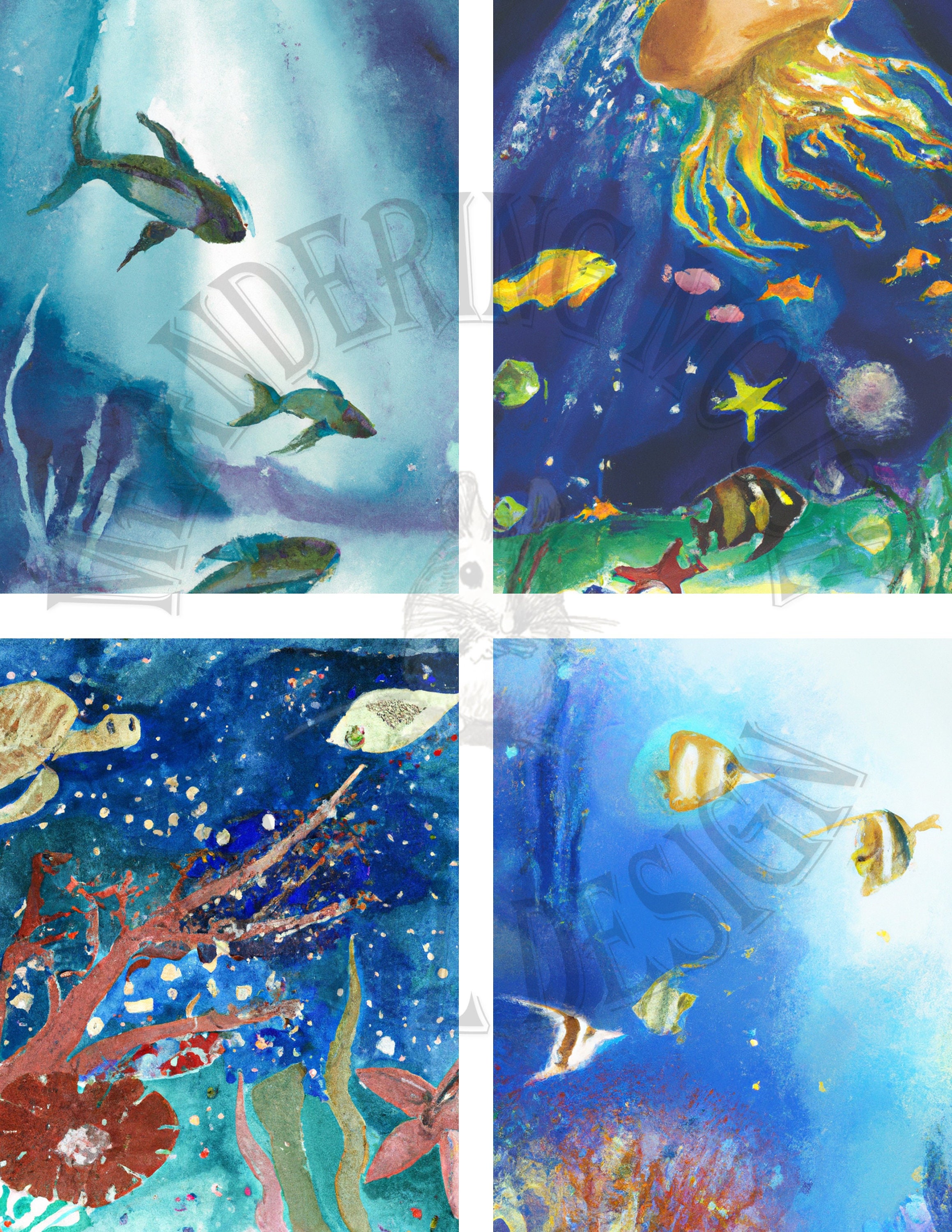 UNDER THE SEA - Digi Paper/clipart - Etsy