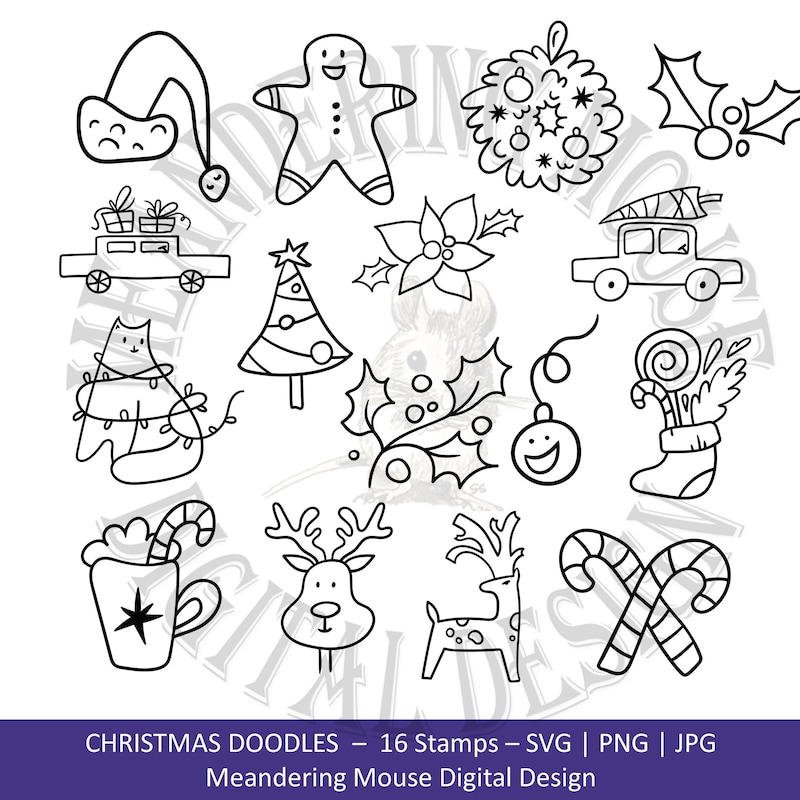 Christmas Digi Stamp - Etsy