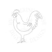 Hen & Rooster Line Art: Minimalist Kitchen Print (digital Download) - Etsy