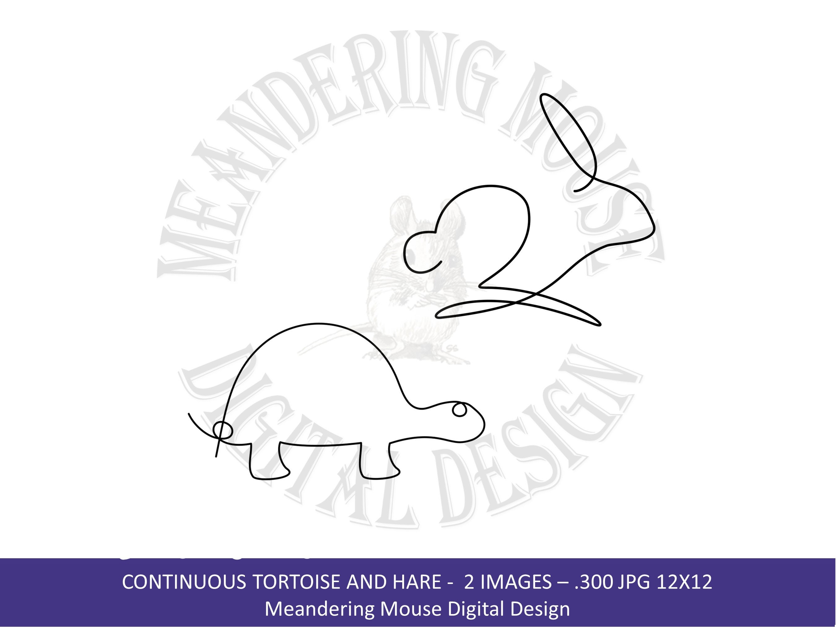 TORTOISE & HARE - Continuous Line Art (digi Art, Single Line, Rabbit ...