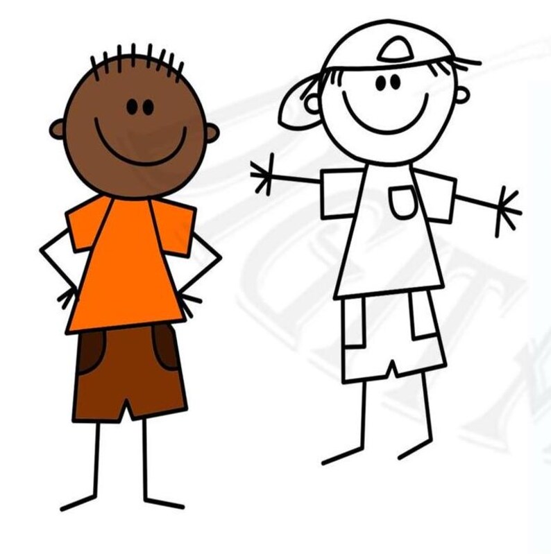 STICK KIDS - Digi Stamp - Etsy