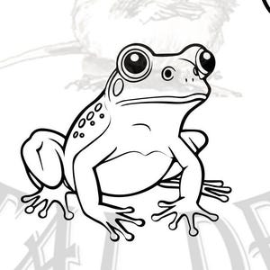 FROGS VARIOUS - Digital Stamp Frog, Digi Frogs, Tree Frogs, Outline and ...