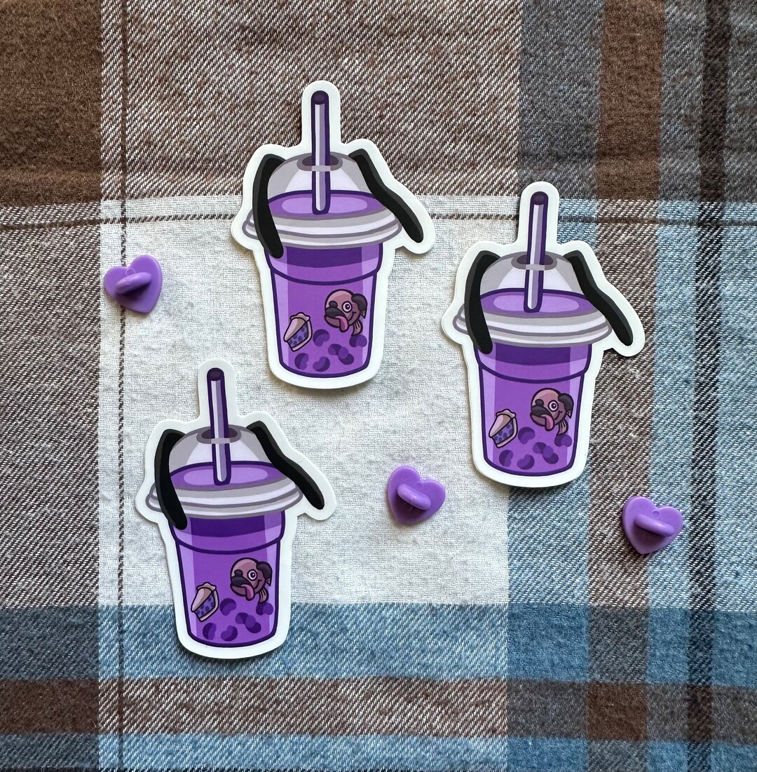 Toontown Stickers Purple Bubble Tea Stickers Cute Notebook Stickers - Etsy