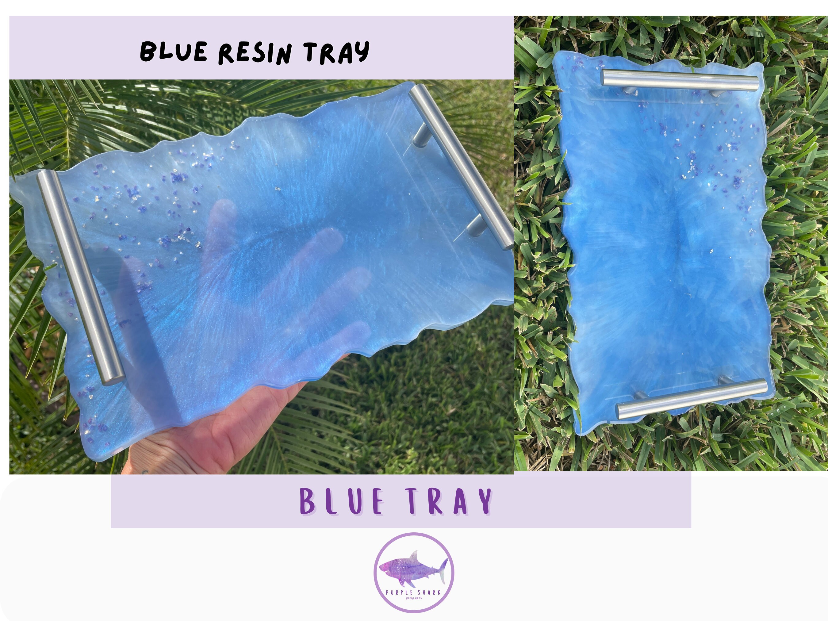 Resin Tray, Blue Tray, Epoxy Resin Blue Tray, Resin Products, Homemade ...