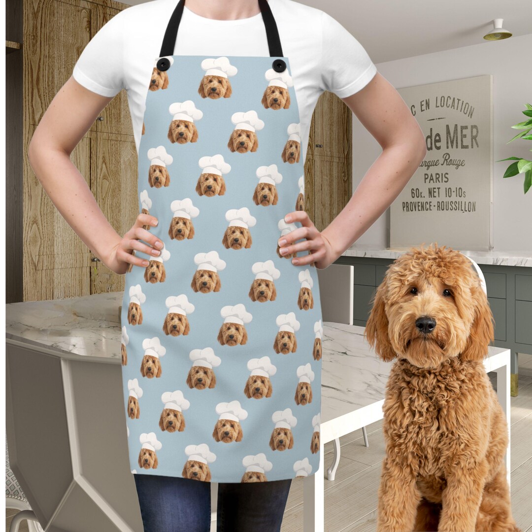 Apron With Pet Photo Custom Face Apron for Men Women With Dog Cat ...