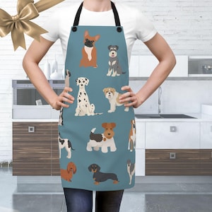 Kitchen Apron With Dog Breeds Dog Lover Gift Dog Person Apron for Women ...
