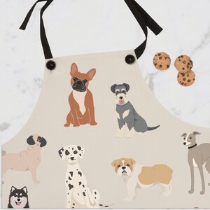 Kitchen Apron With Dog Breeds Dog Lover Gift Dog Person Apron for Women ...