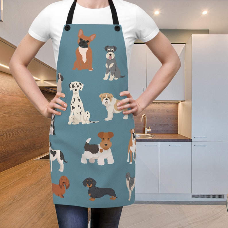 Kitchen Apron With Dog Breeds Dog Lover Gift Dog Person Apron for Women ...