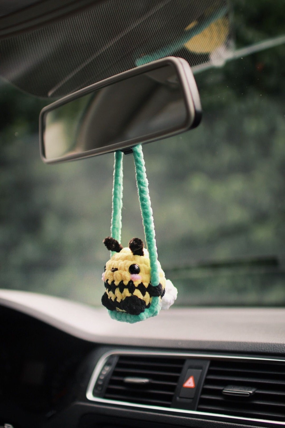 Bee on A Swing Crochet PDF Pattern | Crochet Car Hanger | Amigurumi Car ...