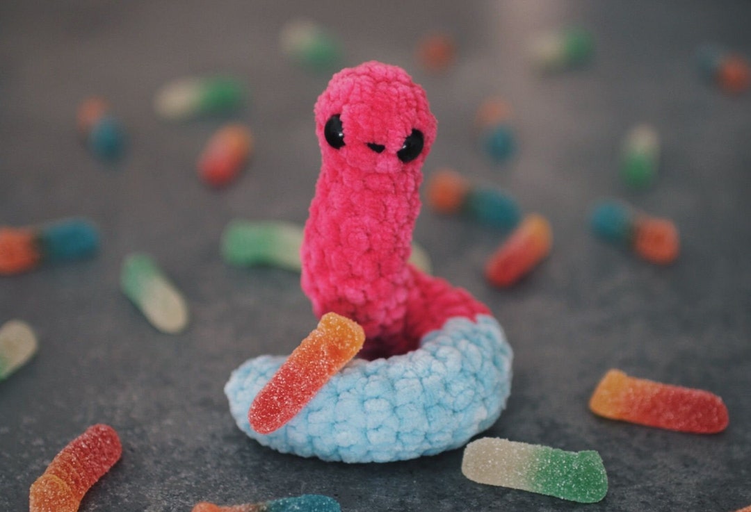 Posable Sour Gummy Worm Crochet PDF Pattern | Amigurumi Candy | No Sew ...