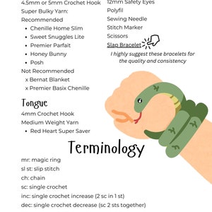 Slap Bracelet Snake Crochet PDF Pattern | Amigurumi Snake | Market Make ...