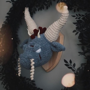 Trophy Dragon Crochet PDF Pattern | Memorial Dragon Crochet | Amigurumi Dragon | Crochet Wall ...