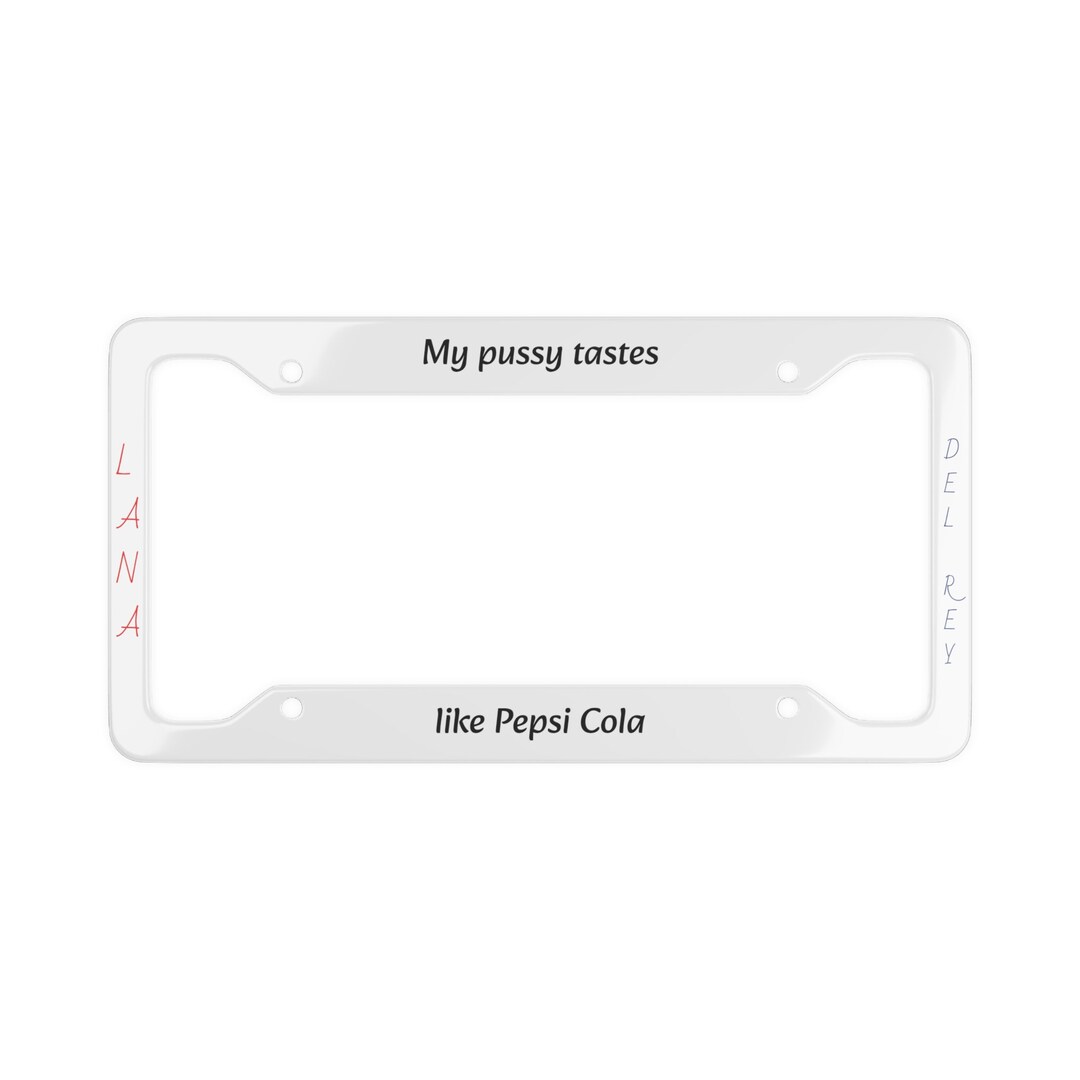 License Plate Frame Lana Del Rey Pepsi Cola - Etsy