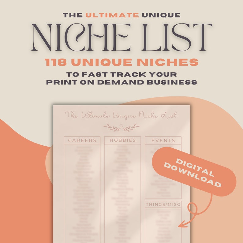 The Ultimate Unique Niche List for Print on Demand POD, Fast Track Your ...