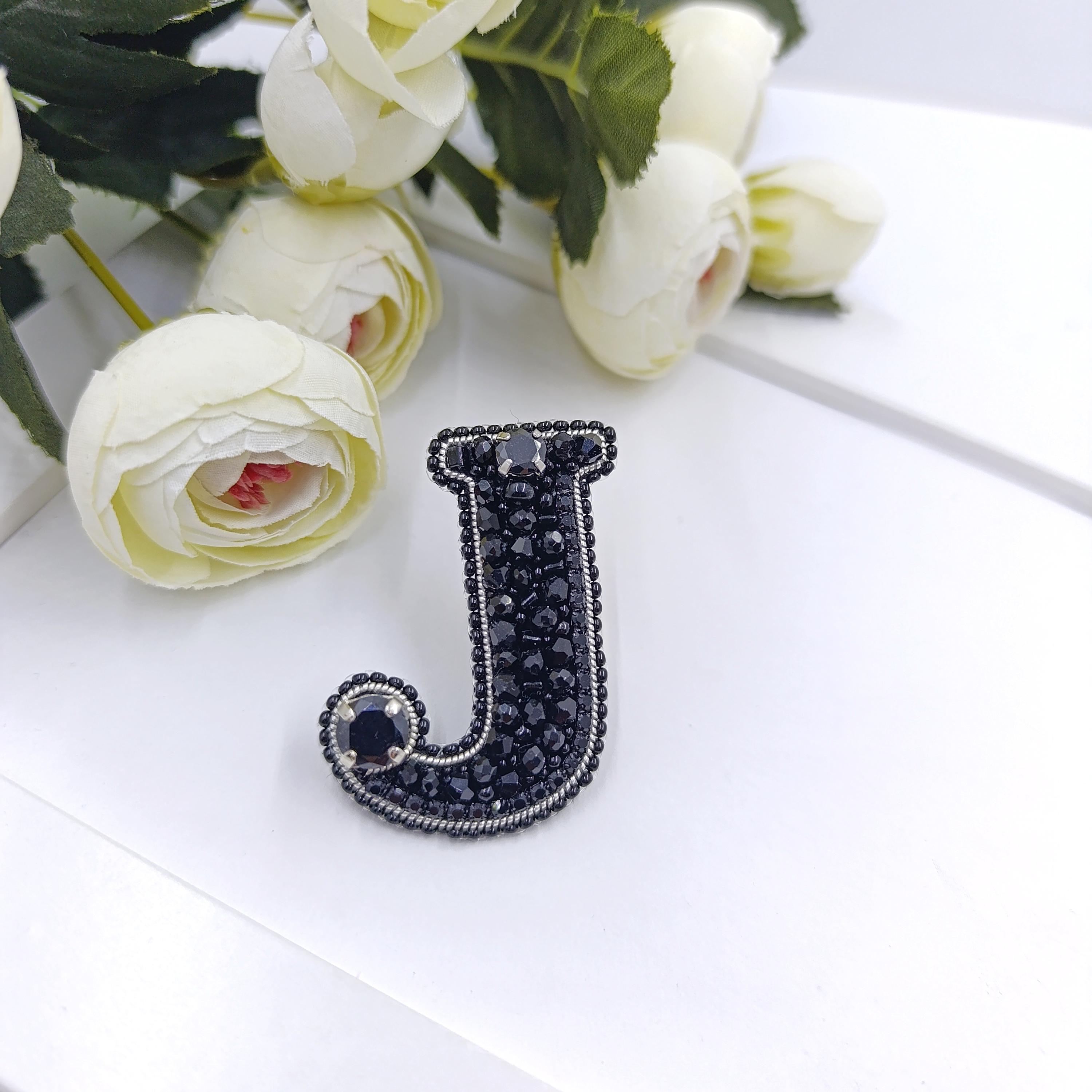 Seed Bead Letter J Tutorial, PDF Video Tutorial, Name Brooch Pattern ...