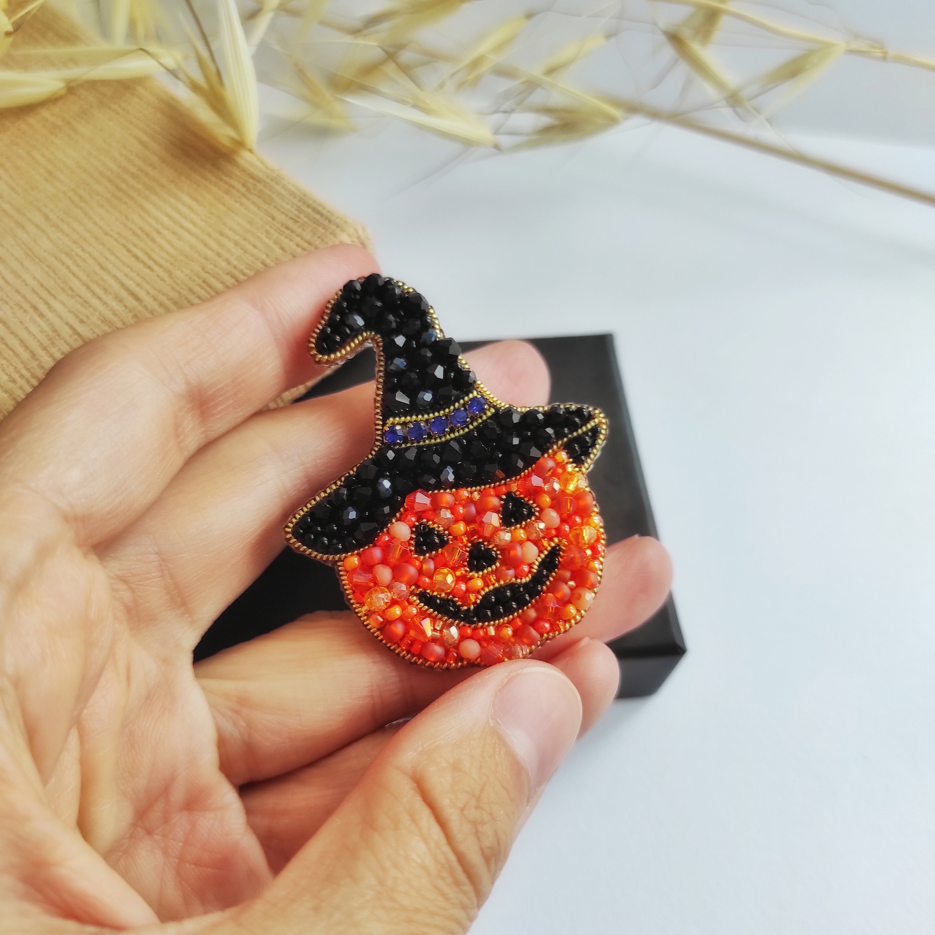 Tutorial Halloween Scary Pumpkin Pin, PDF Tutorial Ghost Pumpkin ...