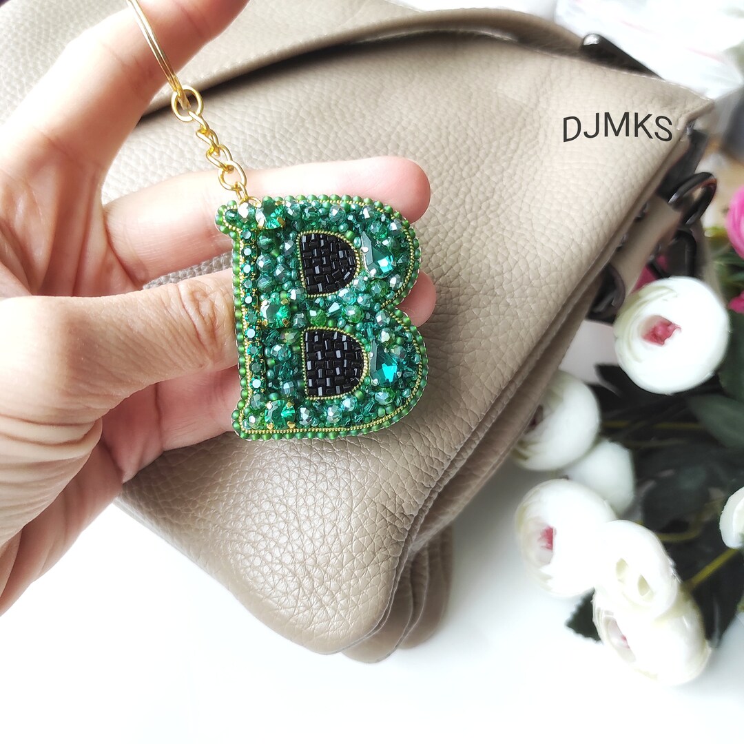 Letter B Keychain, Alphabet Keychain, Keychain Decor Gift, Keychain Bag ...
