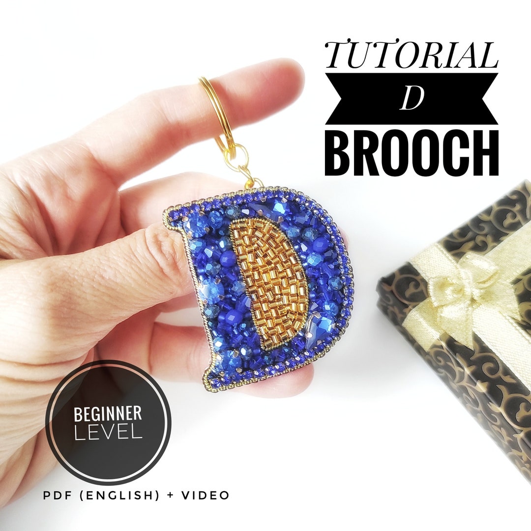 Tutorial Letter D Brooch, Beaded Letter Tutorial, Embroidery Letter ...