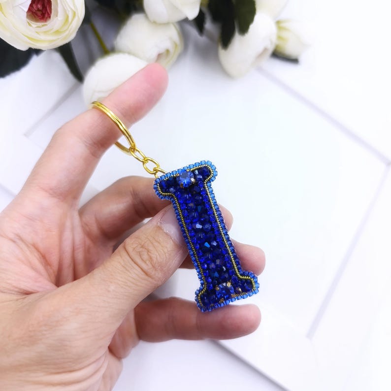 Letter I Keychain, Alphabet Keychain, Keychain Decor Gift, Custom Bag ...