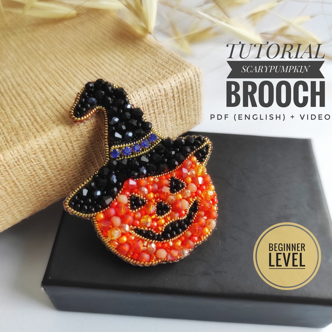 Tutorial Halloween Scary Pumpkin Pin, PDF Tutorial Ghost Pumpkin ...