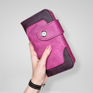 Leather Phone Wallet Pattern _ Leather Wallet Pattern _ Mobile Wallet ...