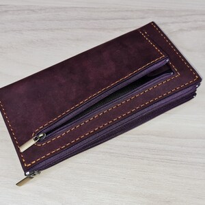Leather Slim Wallet Pattern _ PDF Pattern _ Long Wallet Pattern ...
