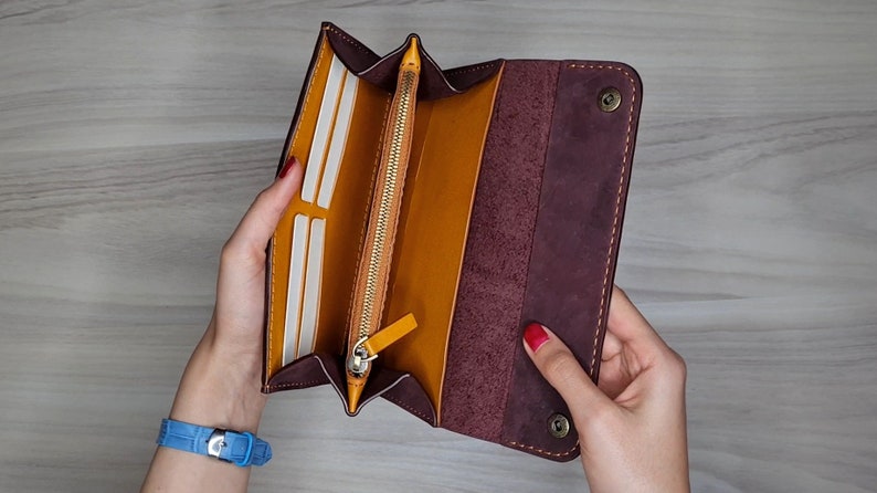 PDF Pattern Download _ Long Wallet Pattern _ Leather Handbag - Etsy