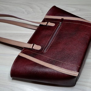 PDF Pattern _ Leather Handbag Pattern _ Tutorial Video _ Tote Bag Pattern _ DIY _ Leather Tote ...