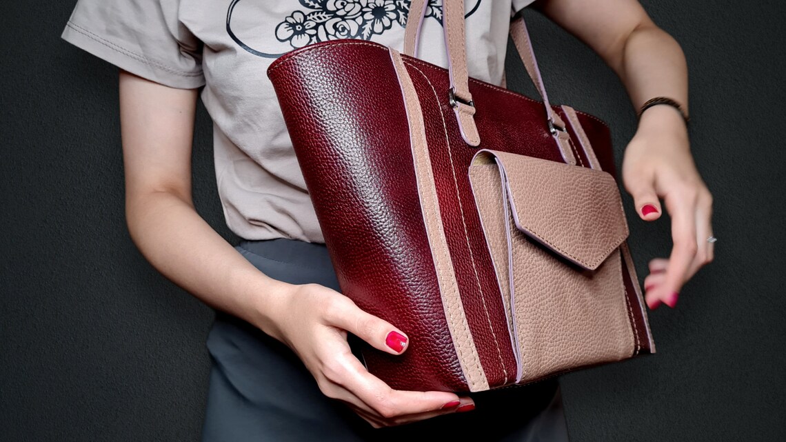 PDF Pattern _ Leather Handbag Pattern _ Tutorial Video _ Tote - Etsy UK